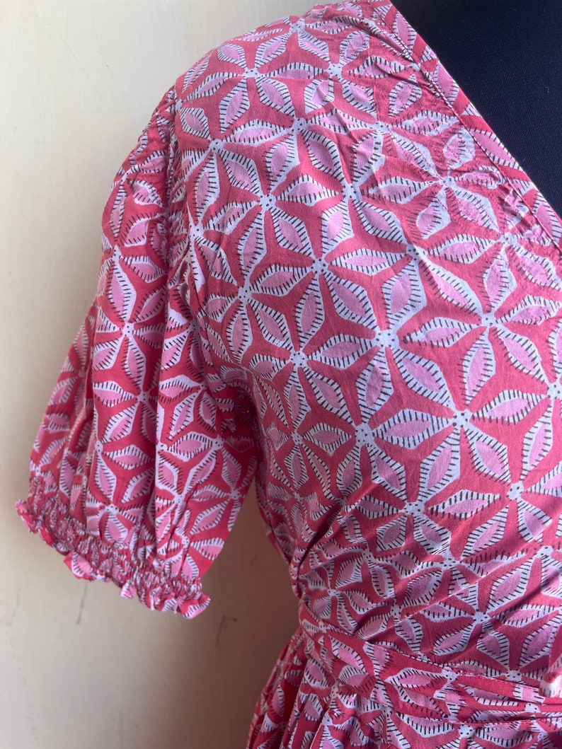 Hand Block Printed Cotton Dress, Indian Long Gown, Summer Tunic - Etsy