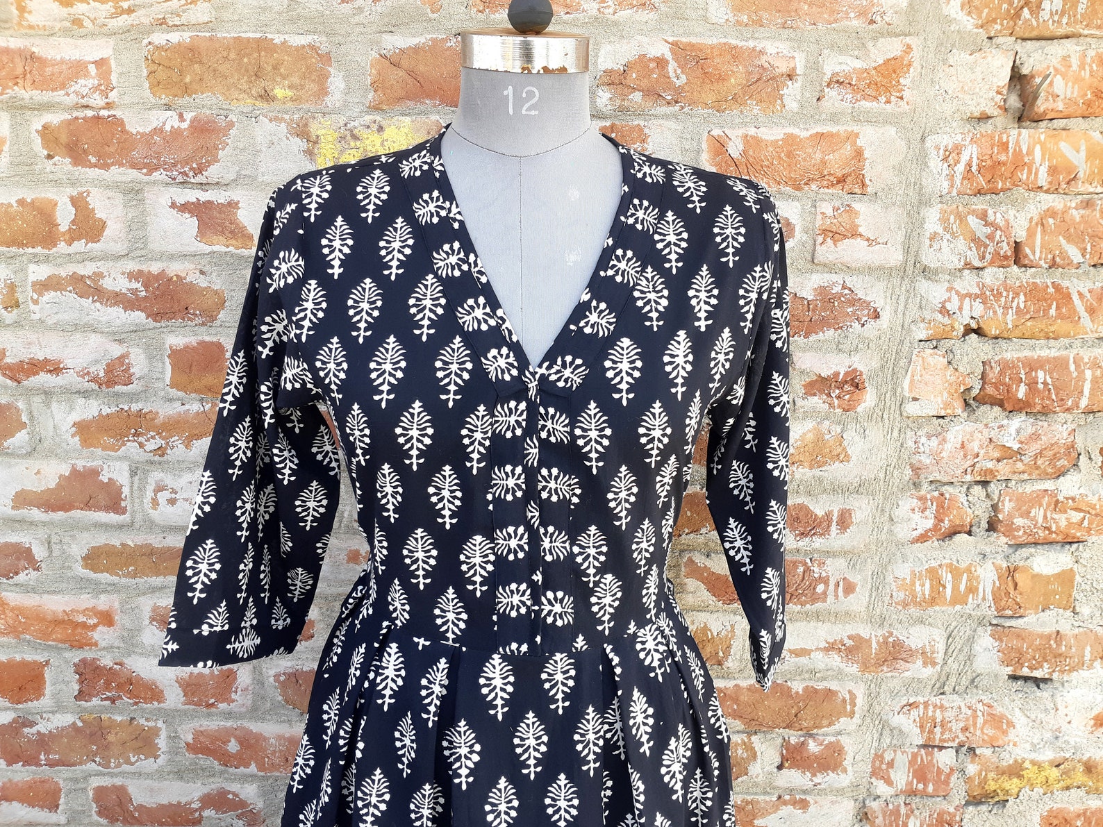 Hand Block Printed Dress Block Print Dress Indian Tunics - Etsy