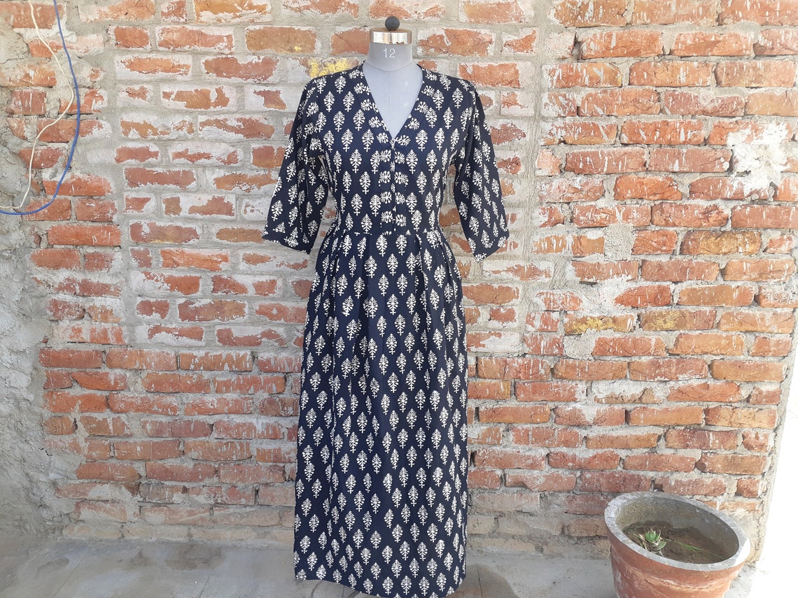 Hand Block Printed Dress Block Print Dress Indian Tunics - Etsy