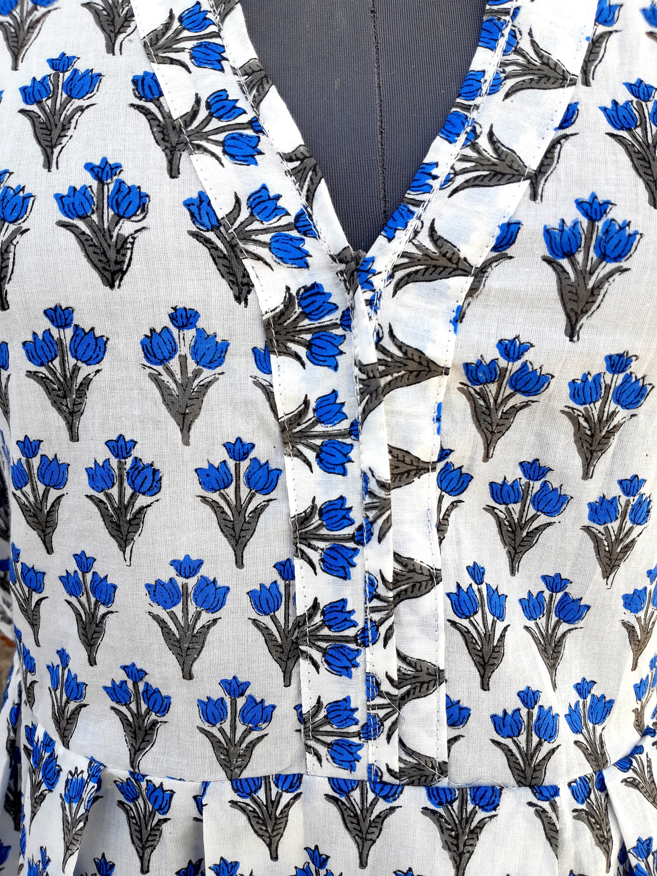 Hand Block Printed Dress, Block Print Dress, Indian Tunics, Hand ...