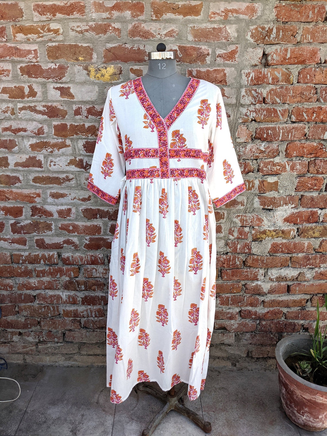 Hand Block Printed Dress Block Print Dress Indian Tunics | Etsy