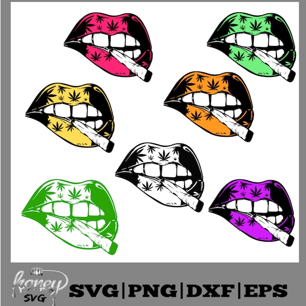 Lips Smoking Svg - Etsy