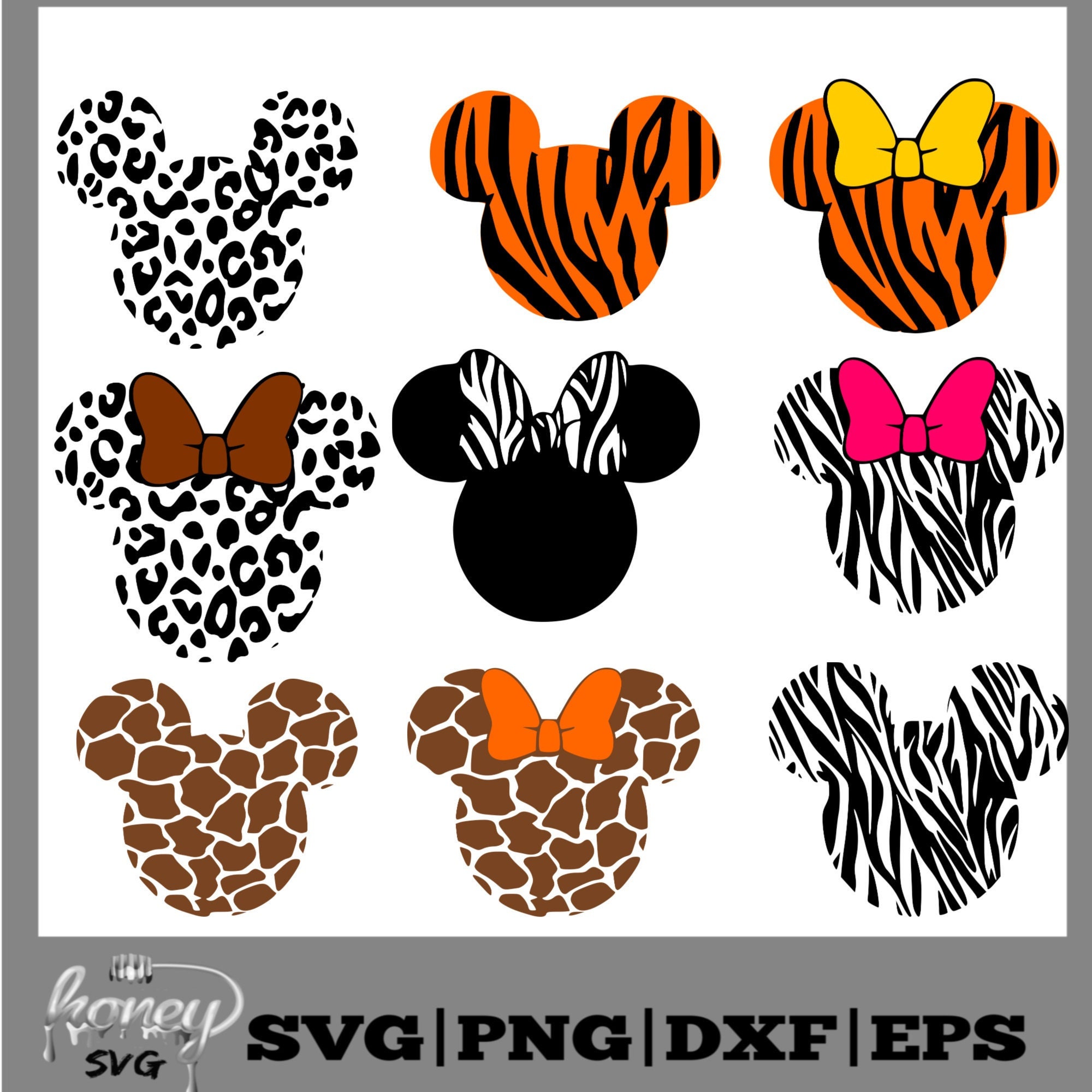 Minnie Mouse Zebra Pattern