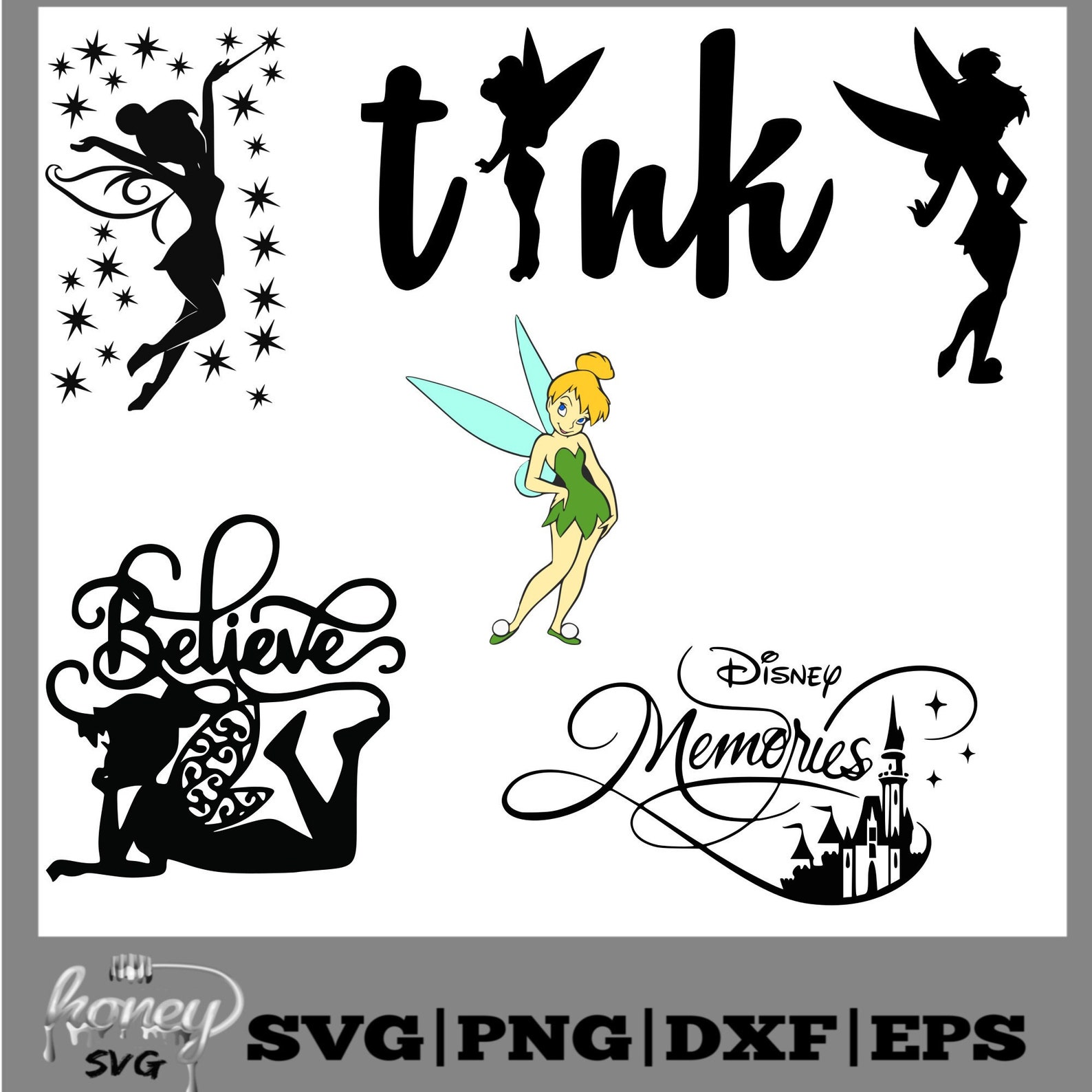Tinkerbell SVG , Tinkerbell Cut File, Tinkerbell Silhouette , Vinyl Cut ...