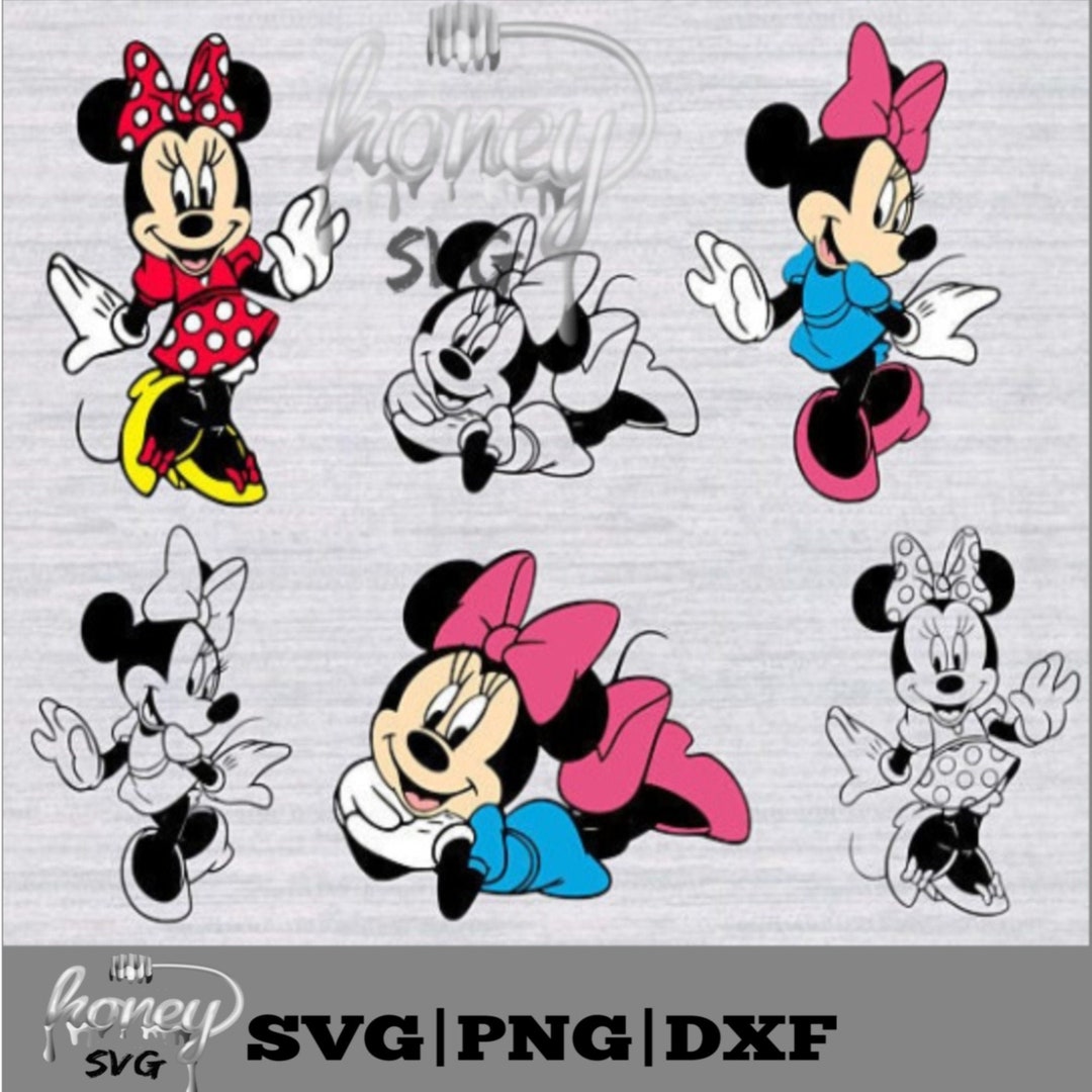 Minnie Mouse Svg File, Minnie Mouse Clip Art, Minnie Svg, Disney Svg ...