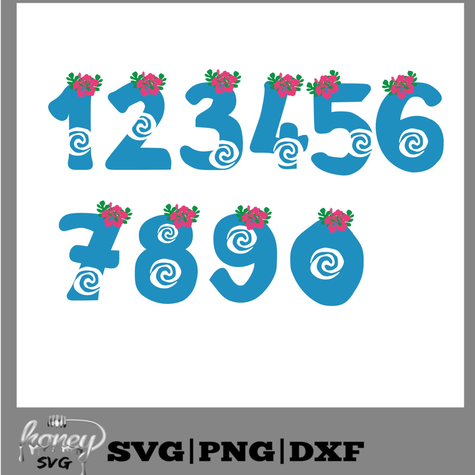 Moana Numbers Svg,png,dxg, Cut Files - Etsy