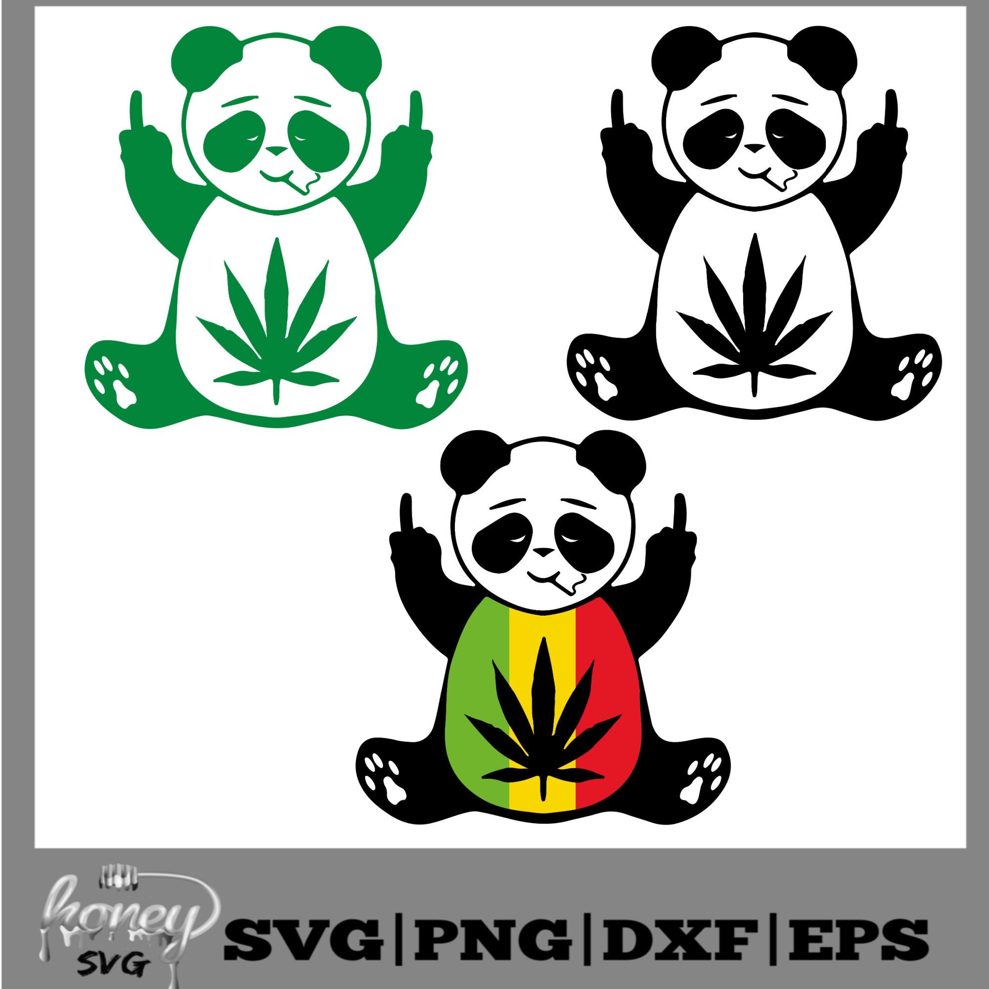 Panda Svg Weed Panda Svg Weed Svgmarijuana Svgbear Svg | Etsy