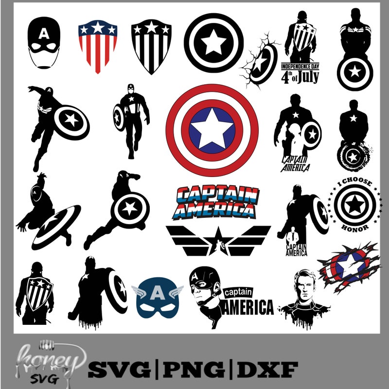 Captain America Svg - Etsy