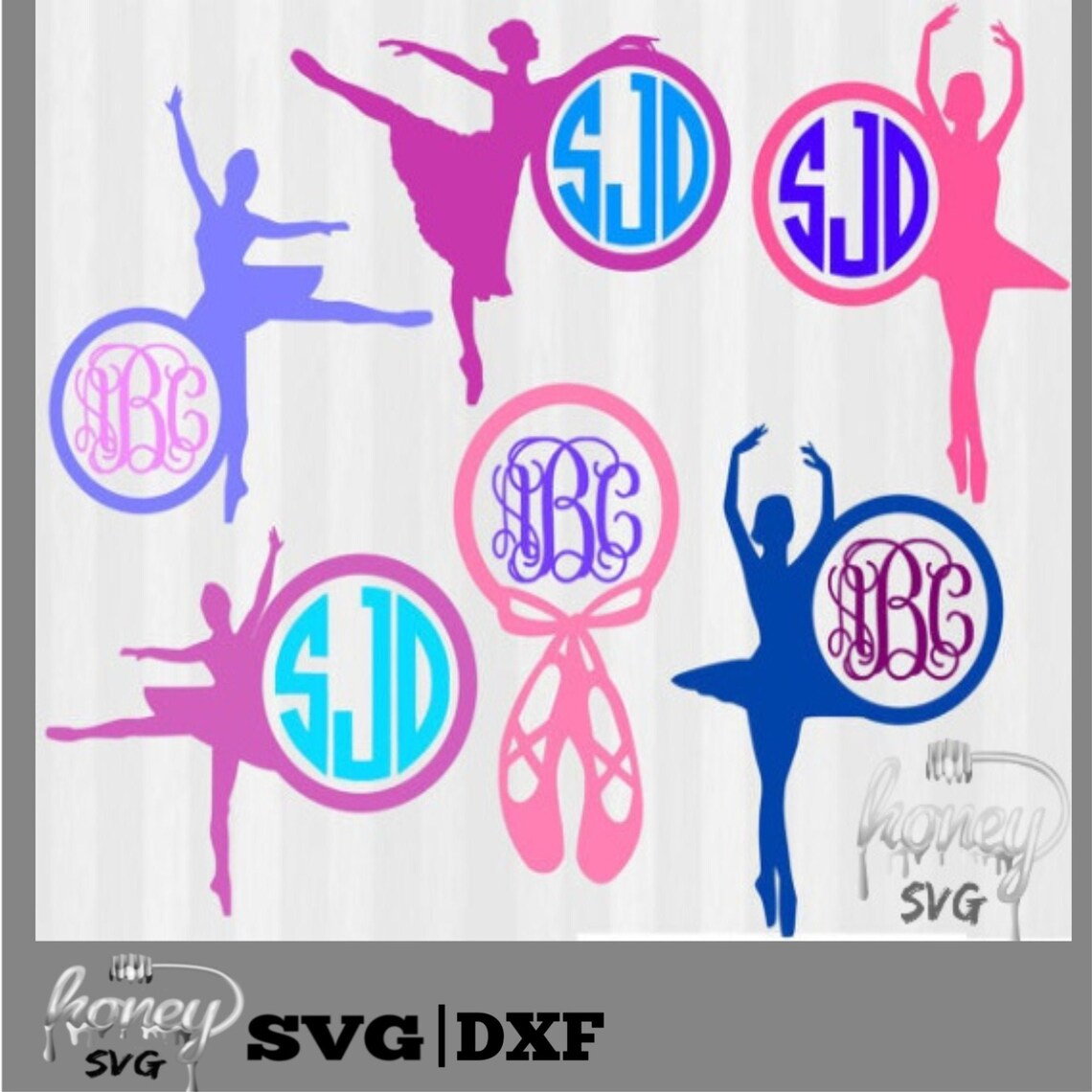 Ballet Monogram Frames SVG Files, SVG Files for Cricut,scal,cameo ...