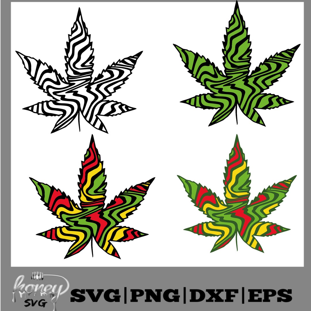 Cannabis Leaf Design Marijuana Leaf Designstriped Pot Leaf - Etsy