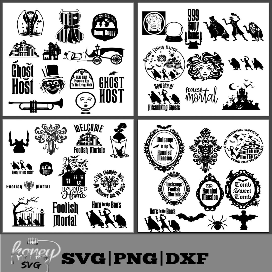 Haunted Mansion, Halloween, Svg, Png, Dxf, Scary Svg, Haunted House Svg ...
