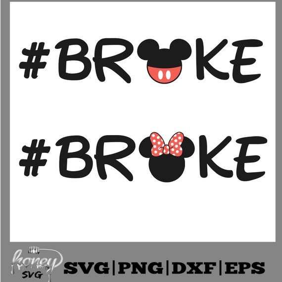 Broke Mickey and Minnie Mouse Svg Eps Dxf Png | Etsy