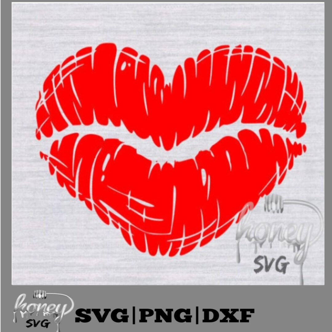 Heart Lips SVG, Valentine SVG, Valentine Svg Files, Valentines Day Svg ...
