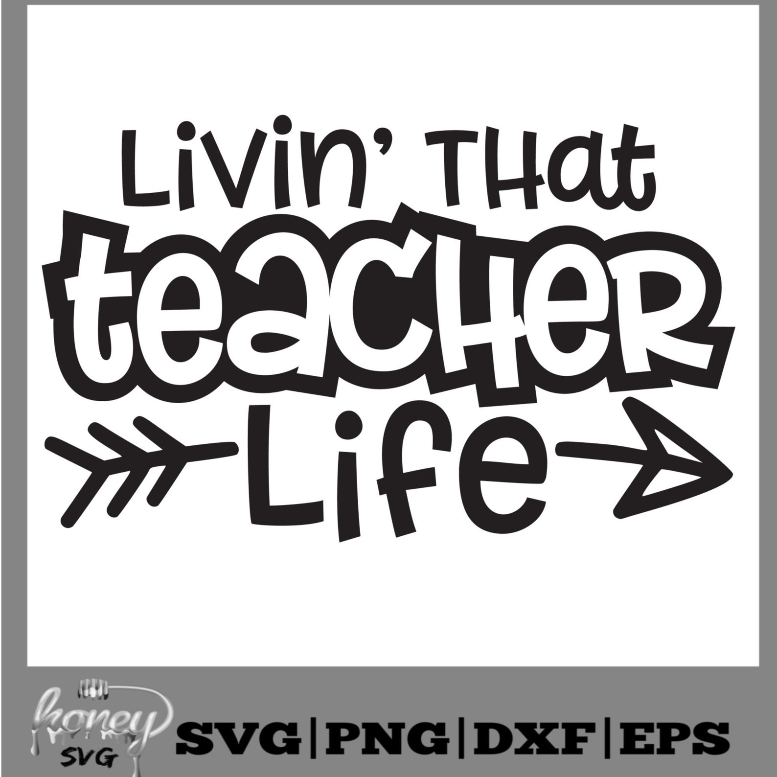 Livin' That Teacher Life Svg Teacher Svg School Svg - Etsy