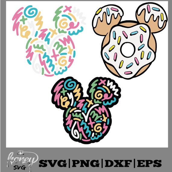 Colorful Mickey Head Svg Mickey Head Svg Minnie Mouse SVG | Etsy