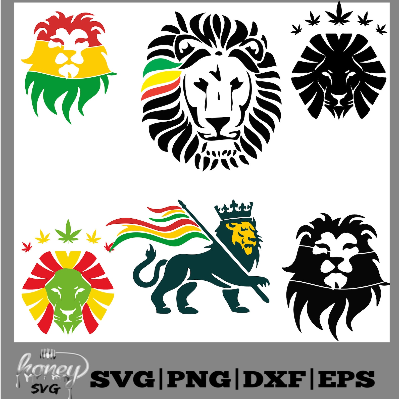 Rasta Lion svg, Weed svg, Lion svg, pot svg, bandeja rodante, Jamaica ...