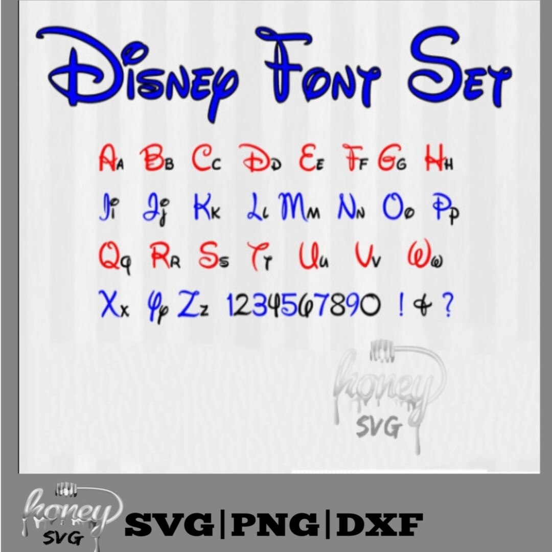 Disney Font Svg Disney Text Disney Font Design Walt Disney - Etsy Canada