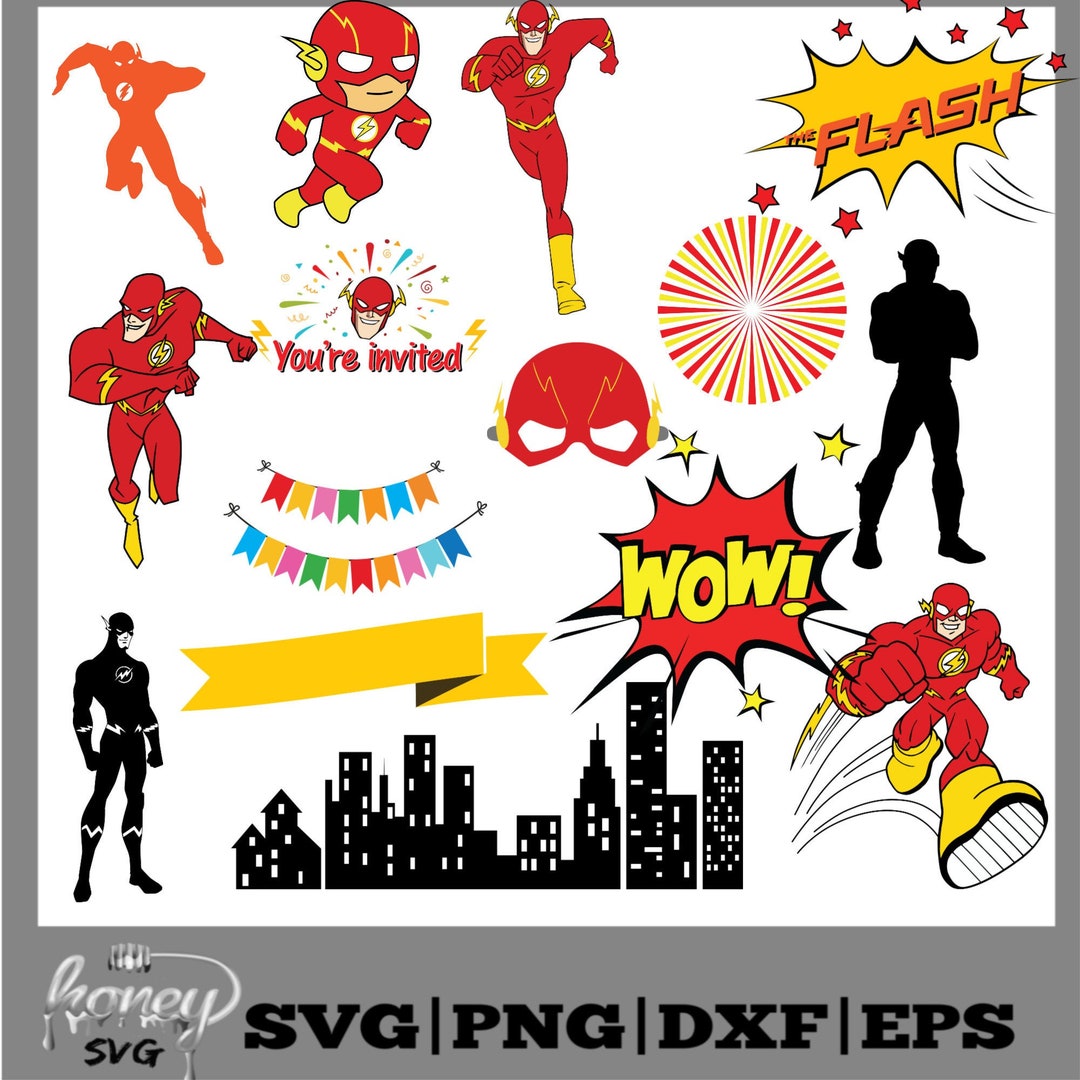 The Flash SVG Bundle/flash Mask,/diy Invitation/ T Shirt Design/ Svg ...