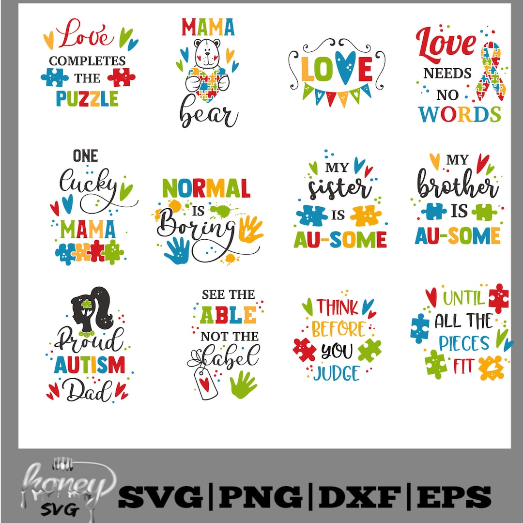 Autism Svg Bundle, Autism Awareness Svg, Autism - Etsy