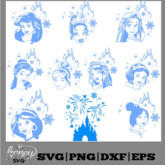 Christmas Princess Bundle SVG Layered Color Cut File - Etsy