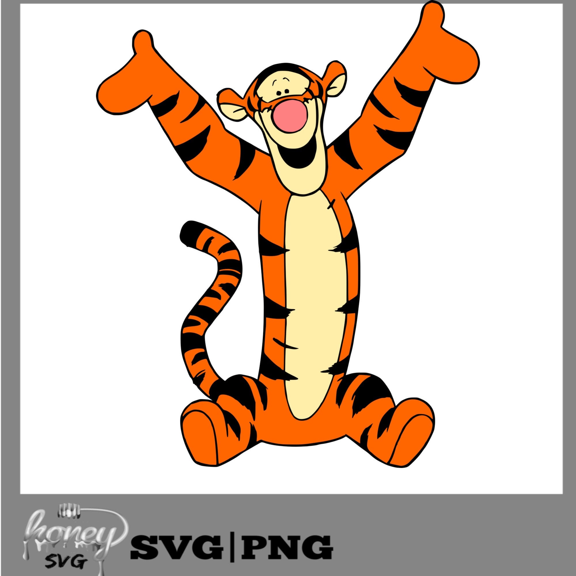 Tigger Svg Tigger Clip Art Tigger Svg Files For Silhouette Etsy
