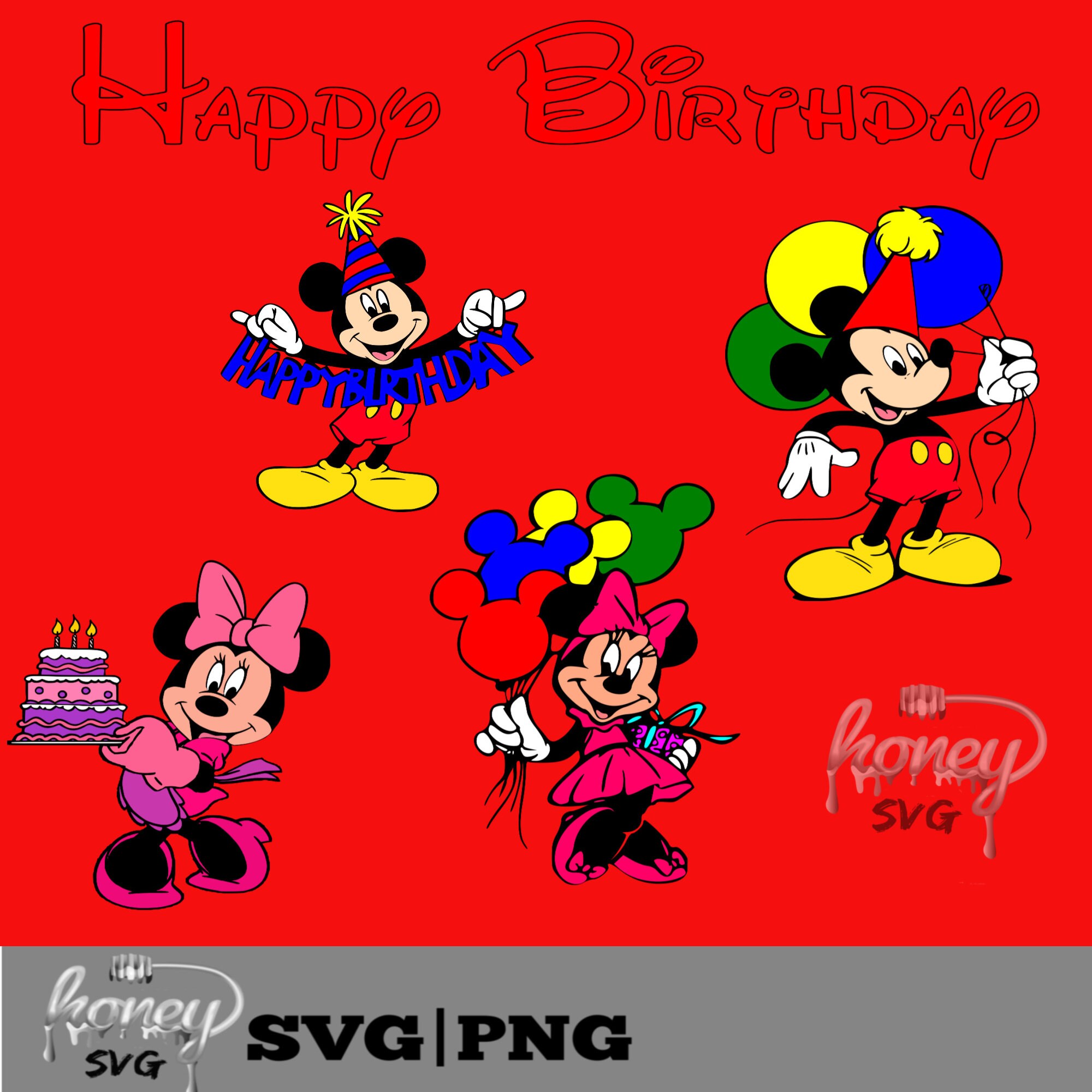 Mickey Mouse Birthday Vector