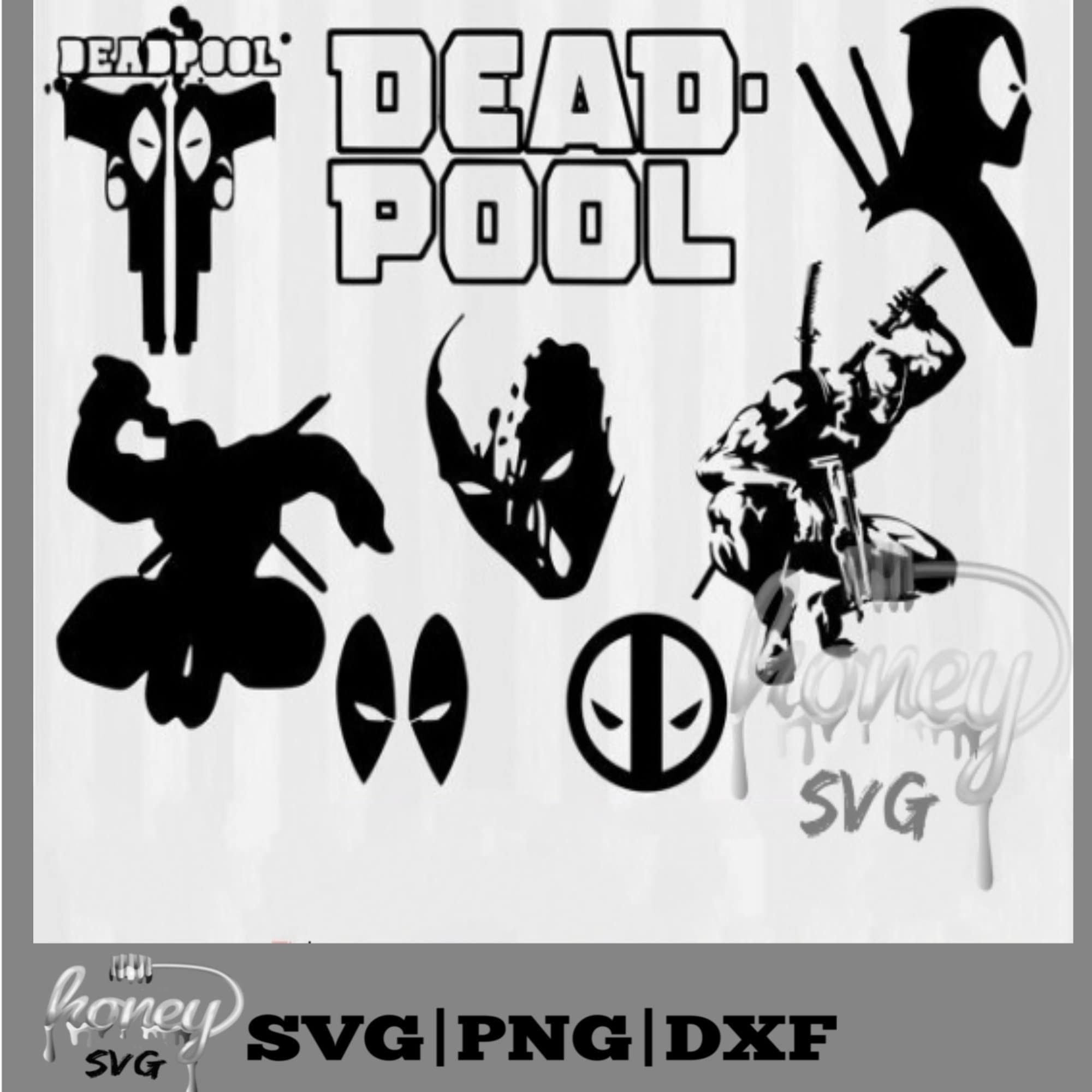 Deadpool Silhouet 👤 DEADPOOL & WOLVERINE SILHOUETTE・ STL File For