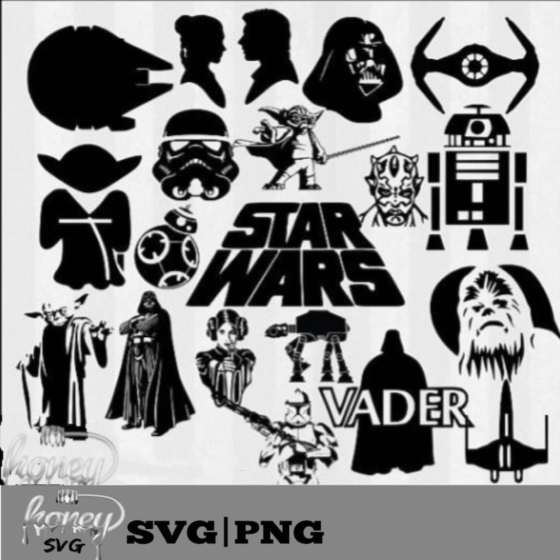 Star Wars SVG Star Wars Clip Art Starwars SVG Files for | Etsy