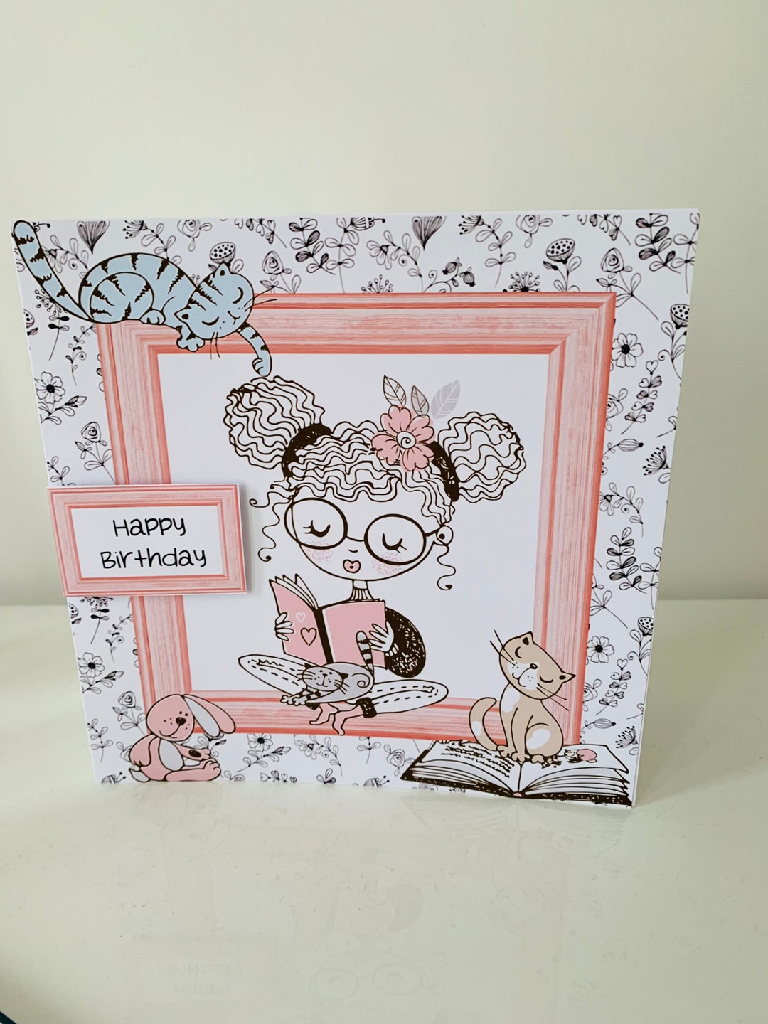 Handmade Book Themed Birthday Card for Girls - Etsy
