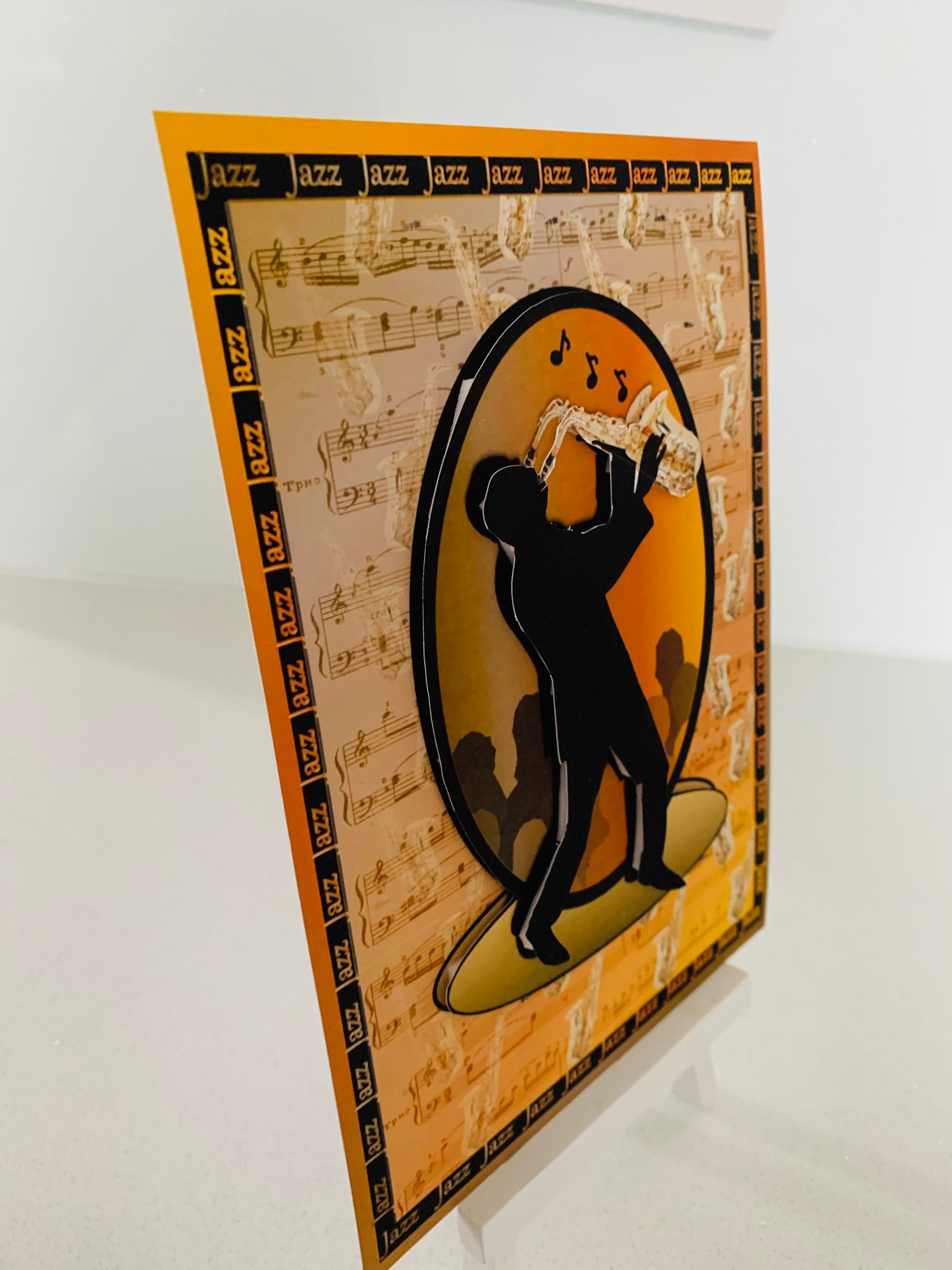 Handmade Birthday Card Saxophone Theme Jazz Birthday Card - Etsy UK