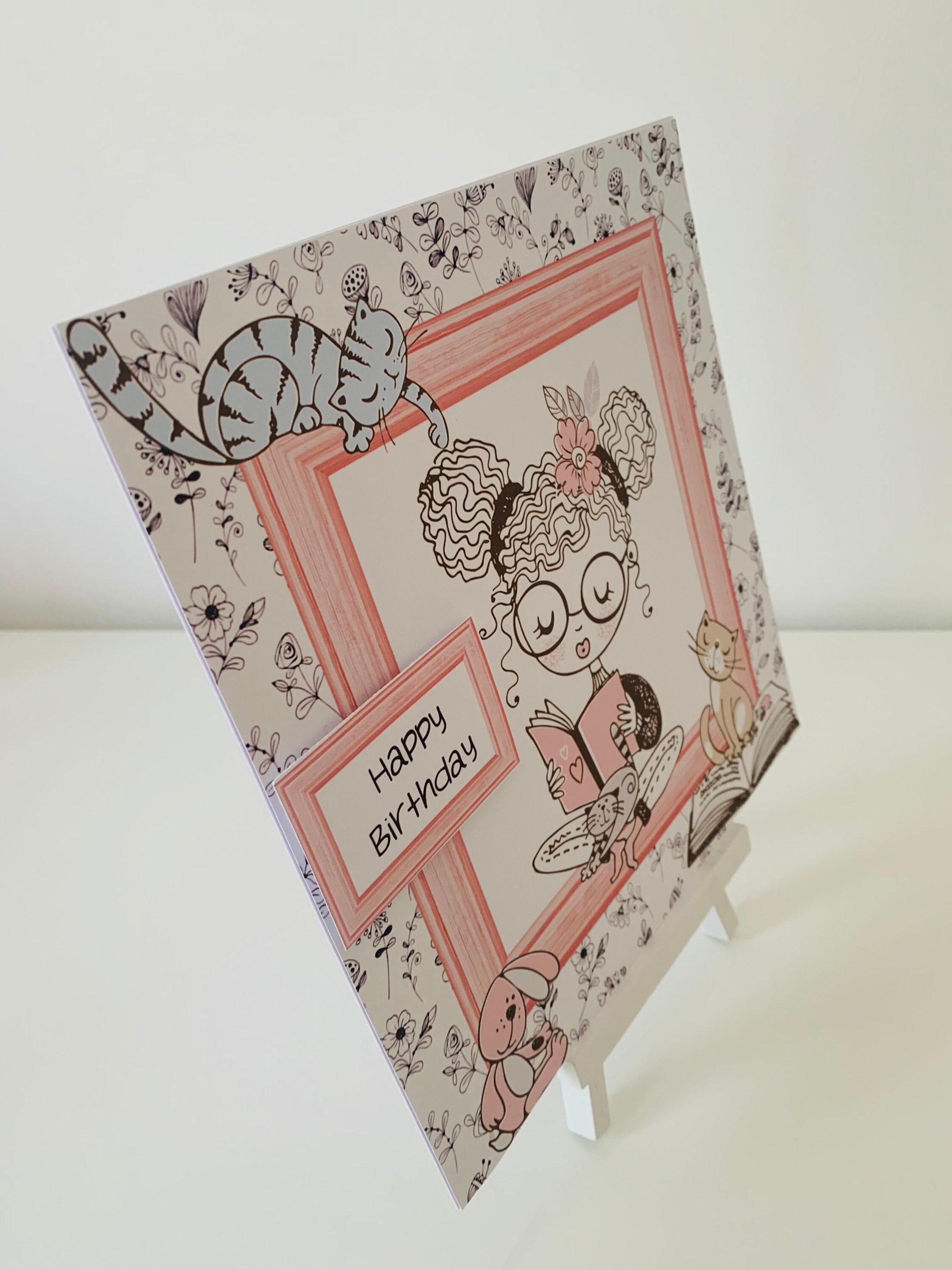 Handmade Book Themed Birthday Card for Girls - Etsy