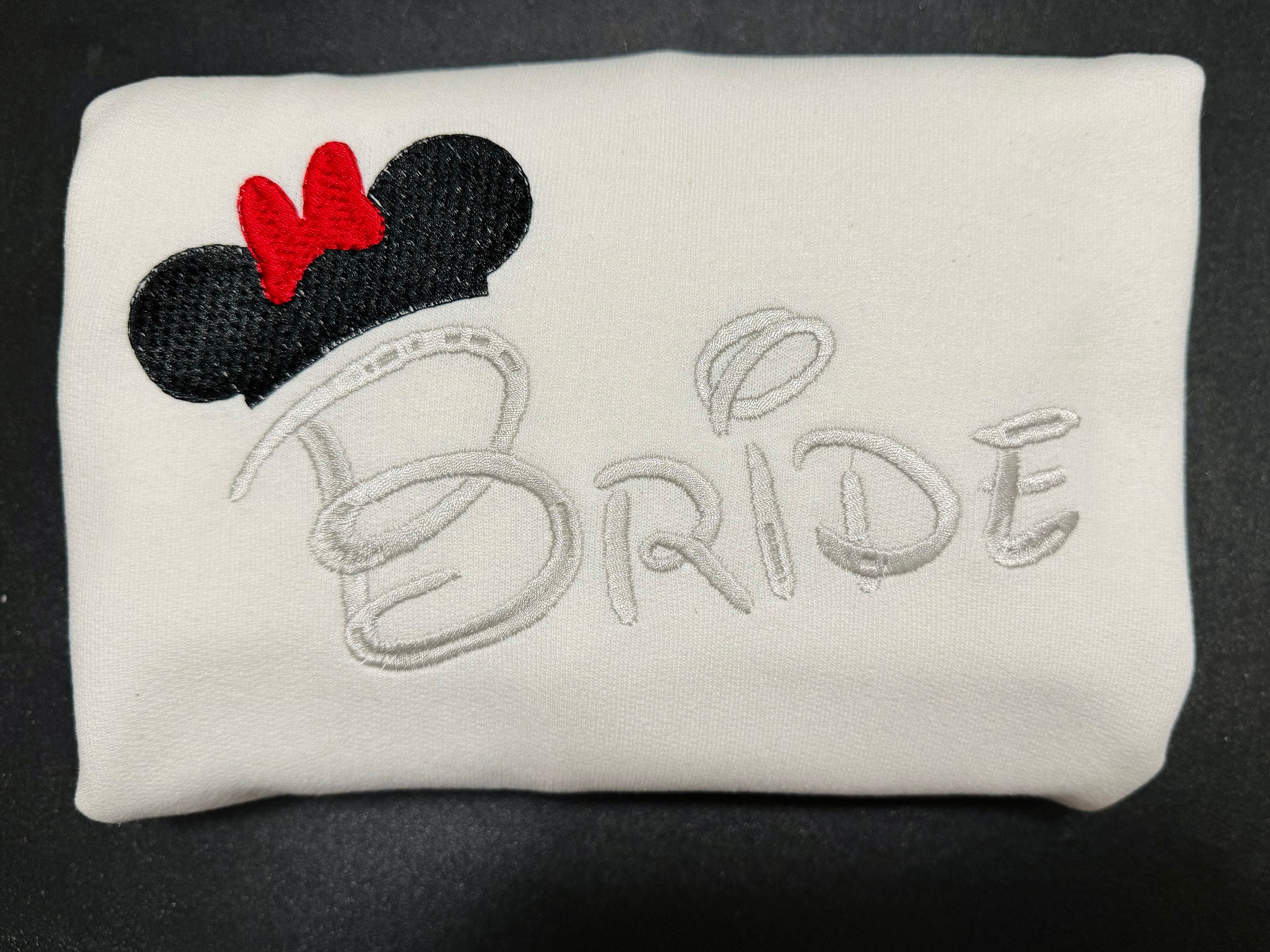 Minnie Bride, Disneyland, Minnie Bride Embroidered ; Custom Embroidered ...