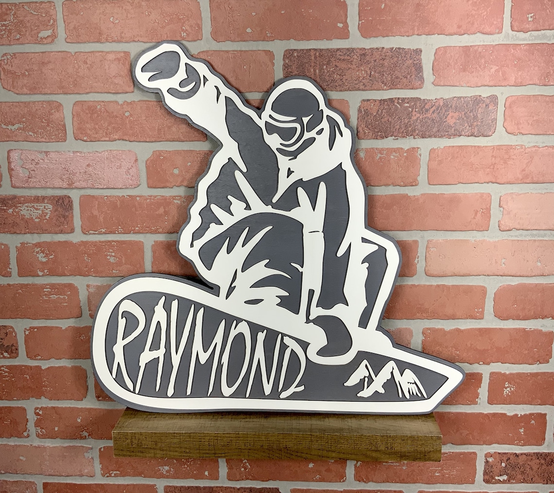 Personalized Name Snowboard Sign Snowboarding Name Sign - Etsy