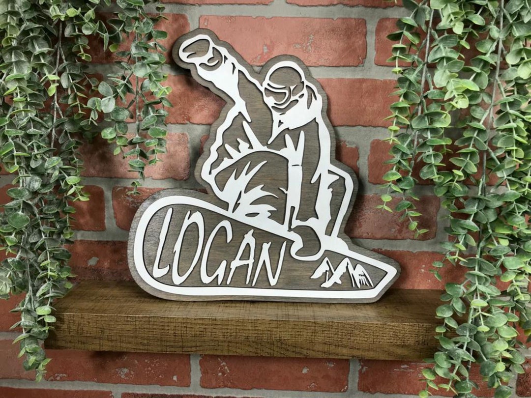 Personalized Name Snowboard Sign | Snowboarding Name Sign | Custom Name ...