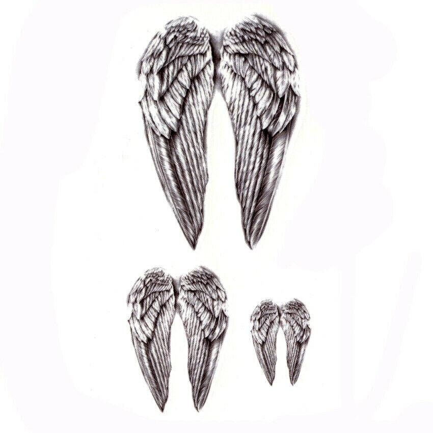 Angel Wings Folded Tattoo