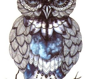 Owl Tree Tattoo - Etsy