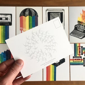 1980's Rainbow Postcard Pack. Set of 8 Assorted Retro - Etsy