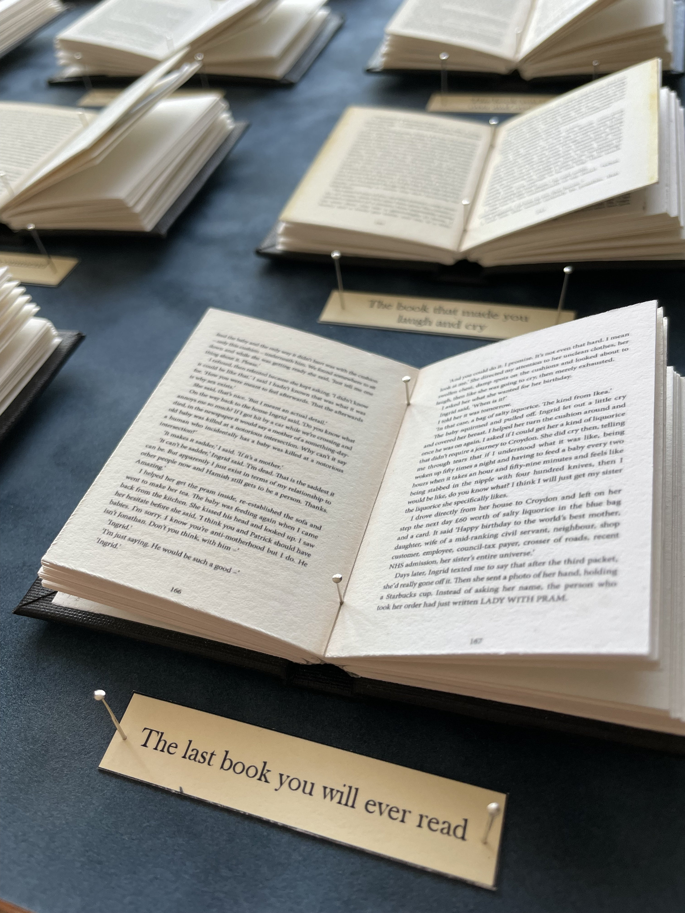 A Lifetime Library. 12 Miniature Hand-bound Books in Wooden Display ...