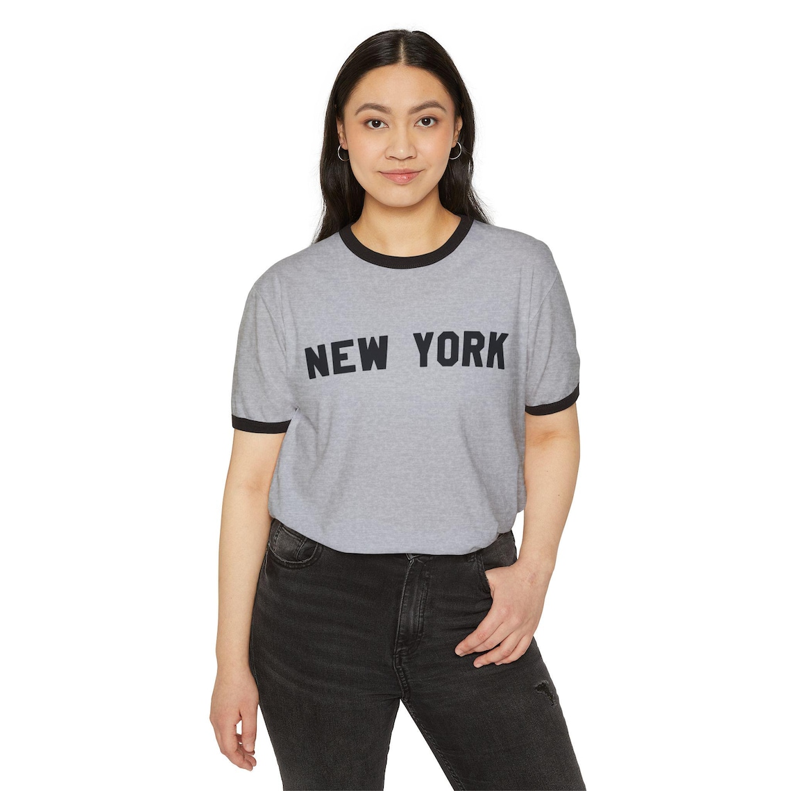 New York Ringer T-shirt - Jennifer Aniston Friends Style - Jennifer ...
