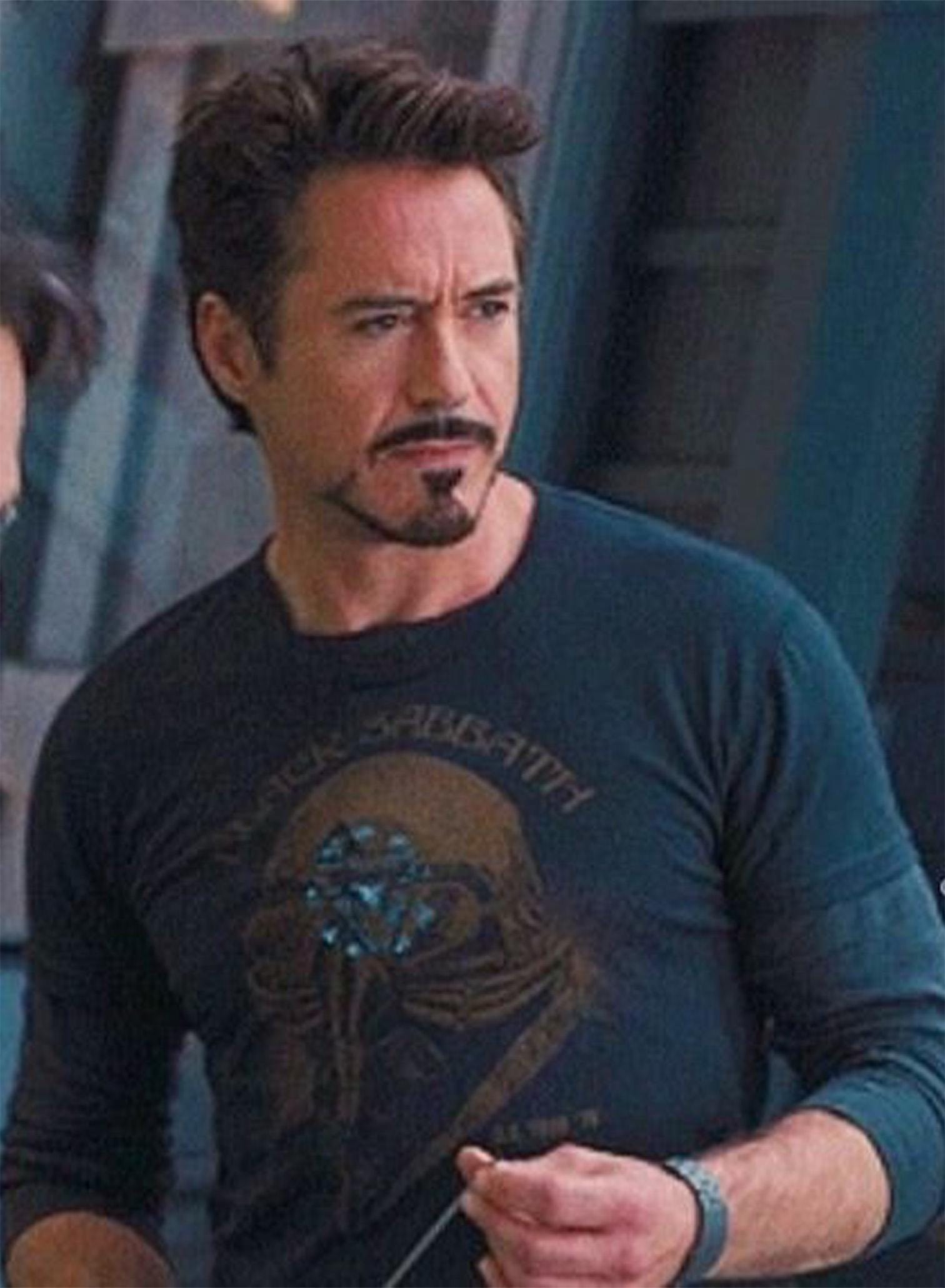 Black Sabbath Iron Man Tee Shirt - Avengers Stark Arc Reactor T-shirt ...