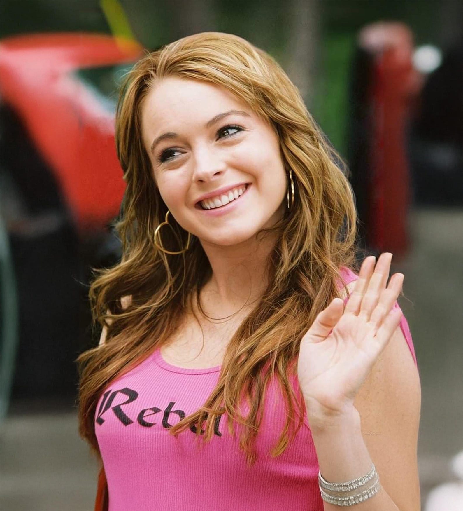 Rebel Tank Top - Lindsay Lohan Pink Tee - Mean Girls Outfits - Cady ...