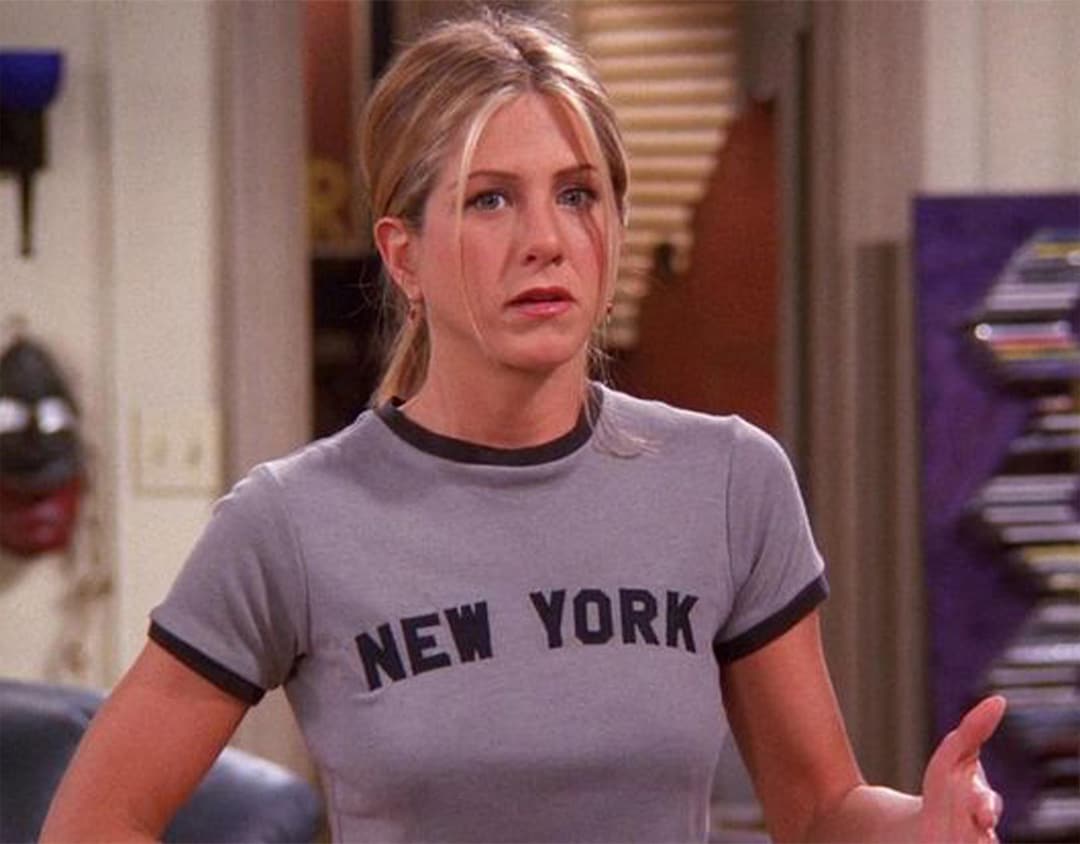 New York Ringer T-shirt - Jennifer Aniston Friends Style - Jennifer ...