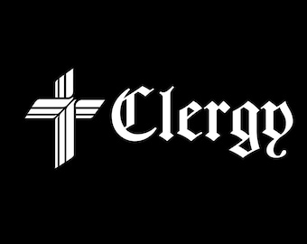 Decal: Clergy Vinyl Decal Sticker for Pastor, Deacon, Elder, Chaplain ...