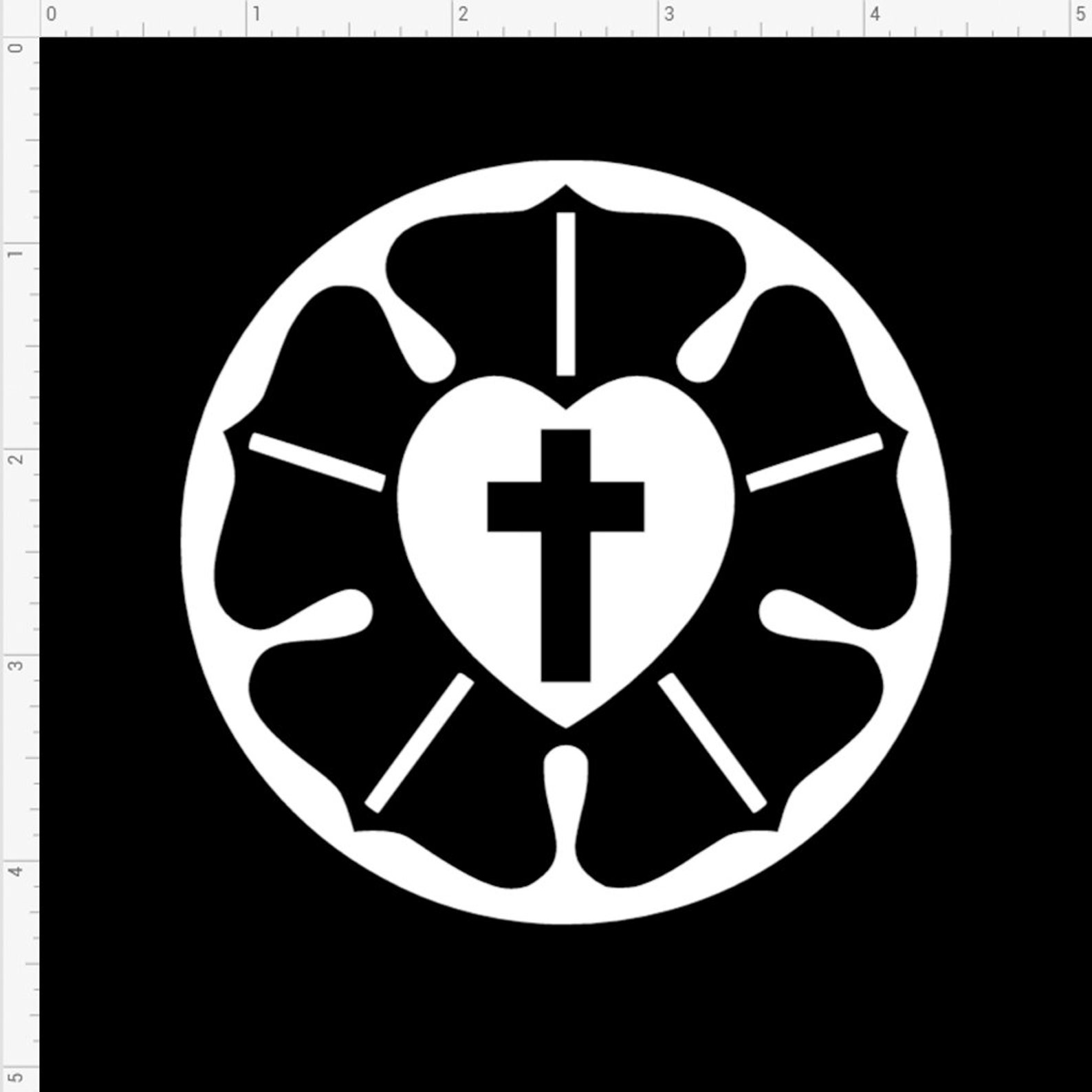 Decal: Luther Rose Seal Lutheran Symbol Vinyl Decal Sticker Outdoor ...