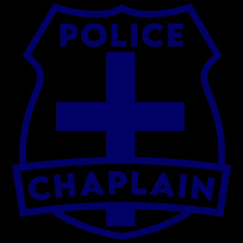 Police Chaplain Decal With Latin Cross or Shield - Etsy