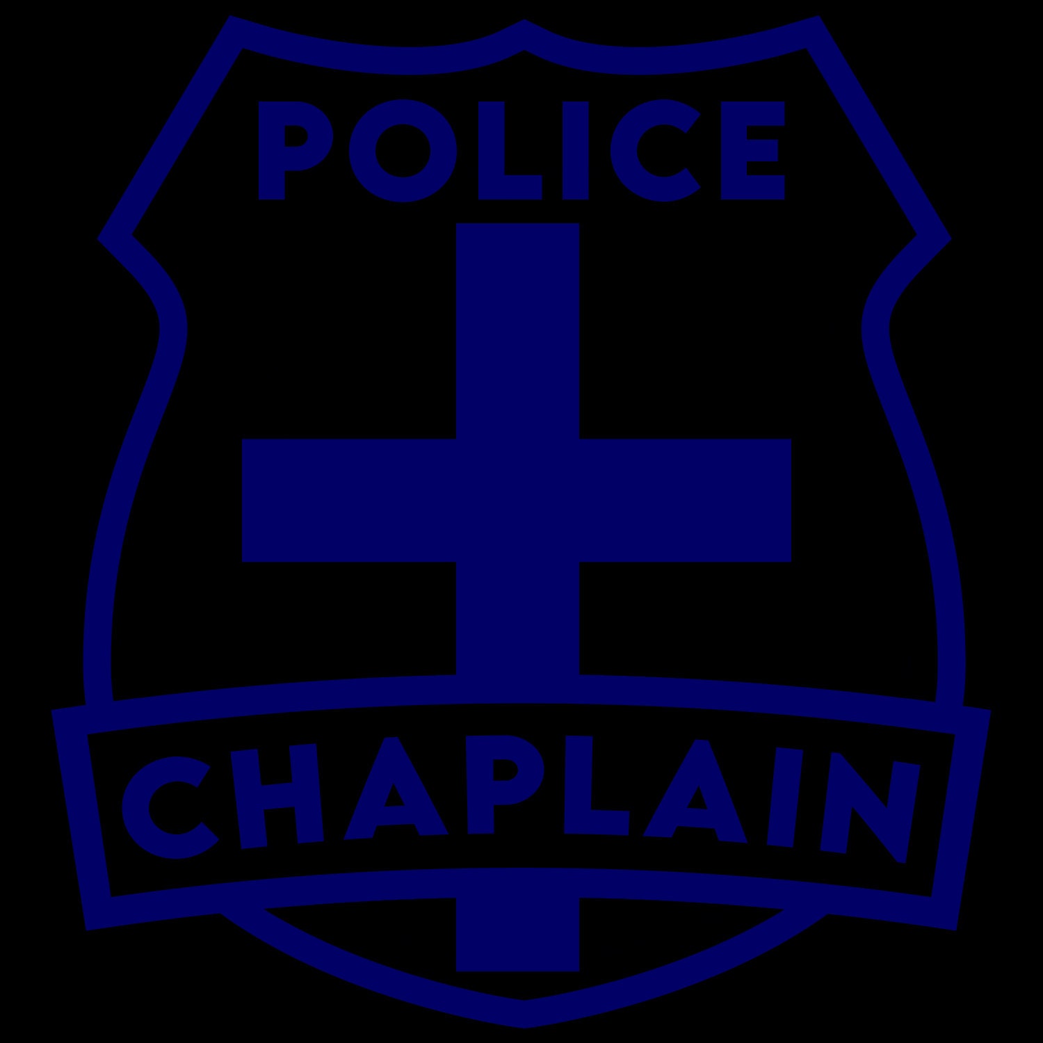 Police Chaplain Decal With Latin Cross or Shield - Etsy