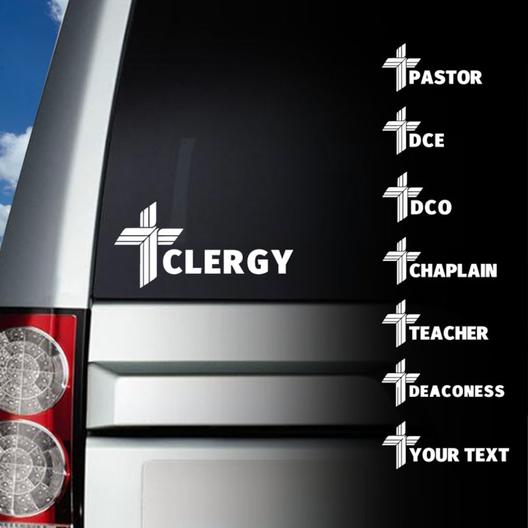 Decal: LCMS Lutheran Clergy Vinyl Decal for Car Pastor, DCE, Chaplain ...