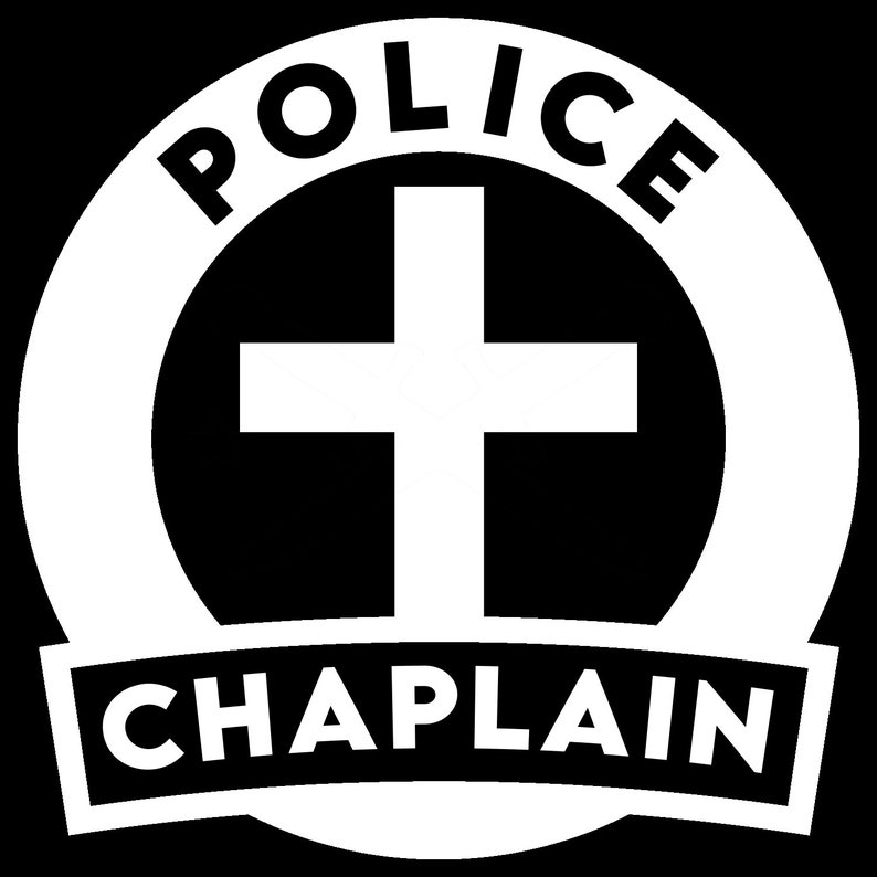 Police Chaplain Decal With Latin Cross or Shield - Etsy