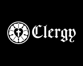 Decal: Clergy Vinyl Decal Sticker for Pastor, Deacon, Elder, Chaplain ...