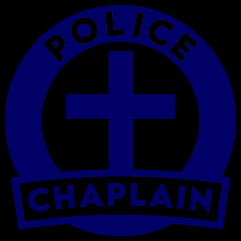 Police Chaplain Decal With Latin Cross or Shield - Etsy